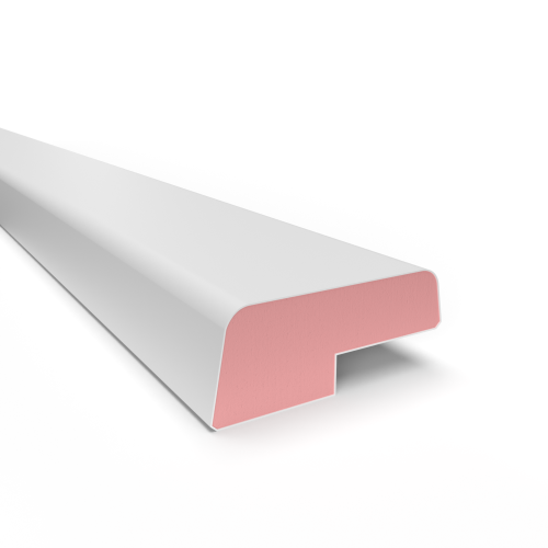 Kunststof, buigbare Durodeen opdek glaslat K13-32/5 kleur wit met ...