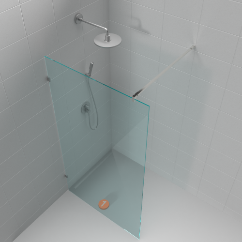 Inloopdouche enkele wand | Glasdiscount